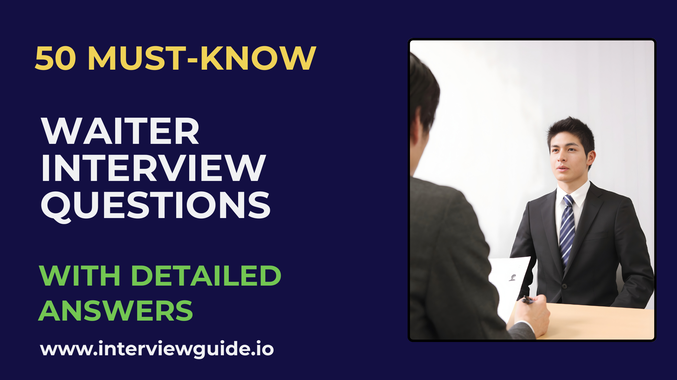 50 Waiter Interview Questions and Answers2 – InterviewGuide